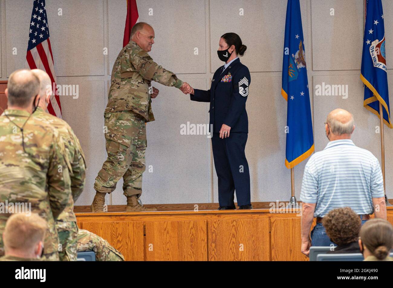 U.S. Air Force Senior Master Sgt. Lora Noble, assigned to the 139th ...