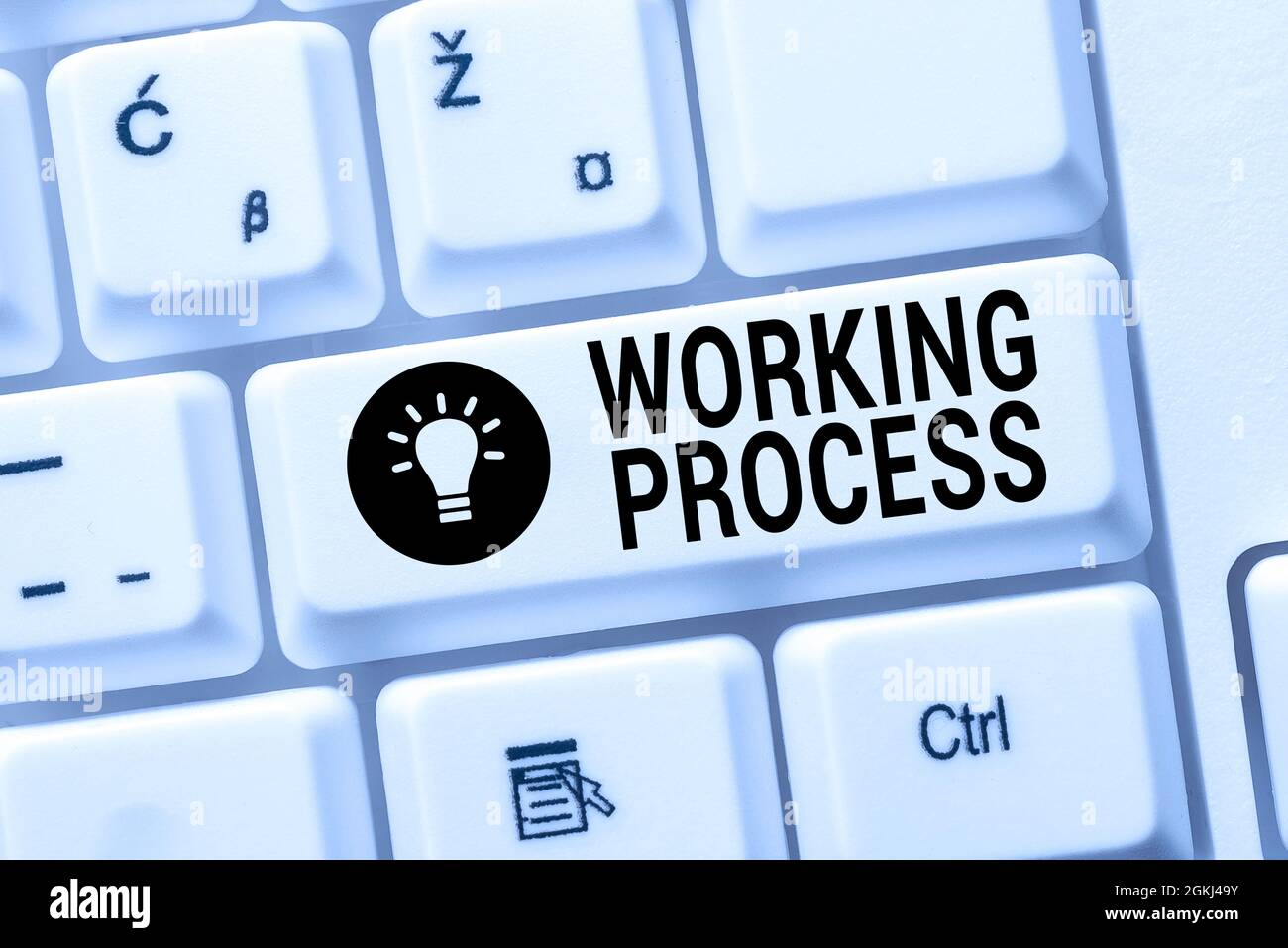 Sign displaying Working Process. Concept meaning company s is partially ...