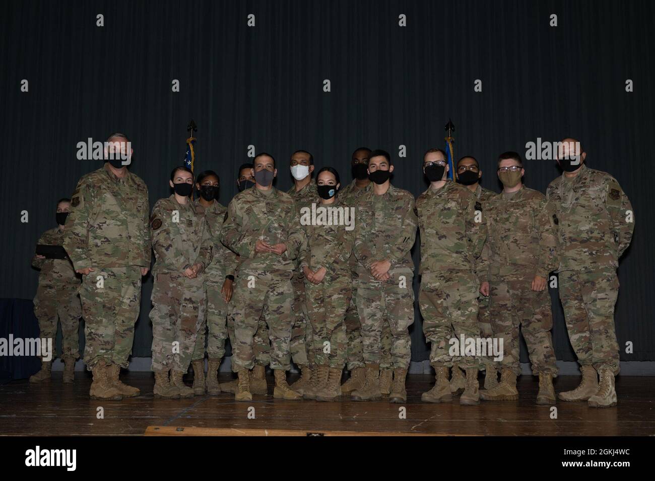U.S. Air Force Col. Corey Simmons, front left, 60th Air Mobility Wing ...
