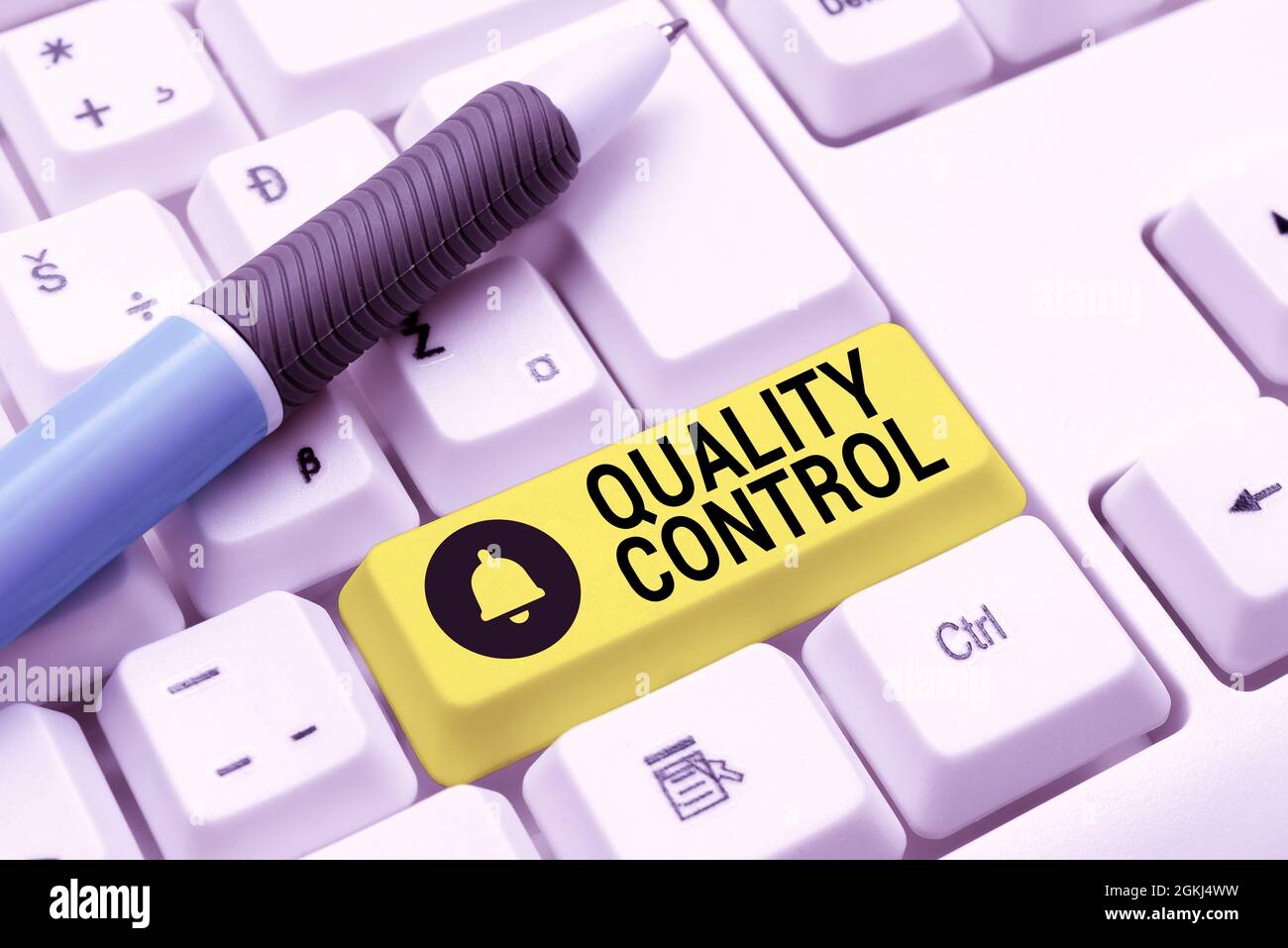 Text showing inspiration Quality Control. Business overview a system of ...