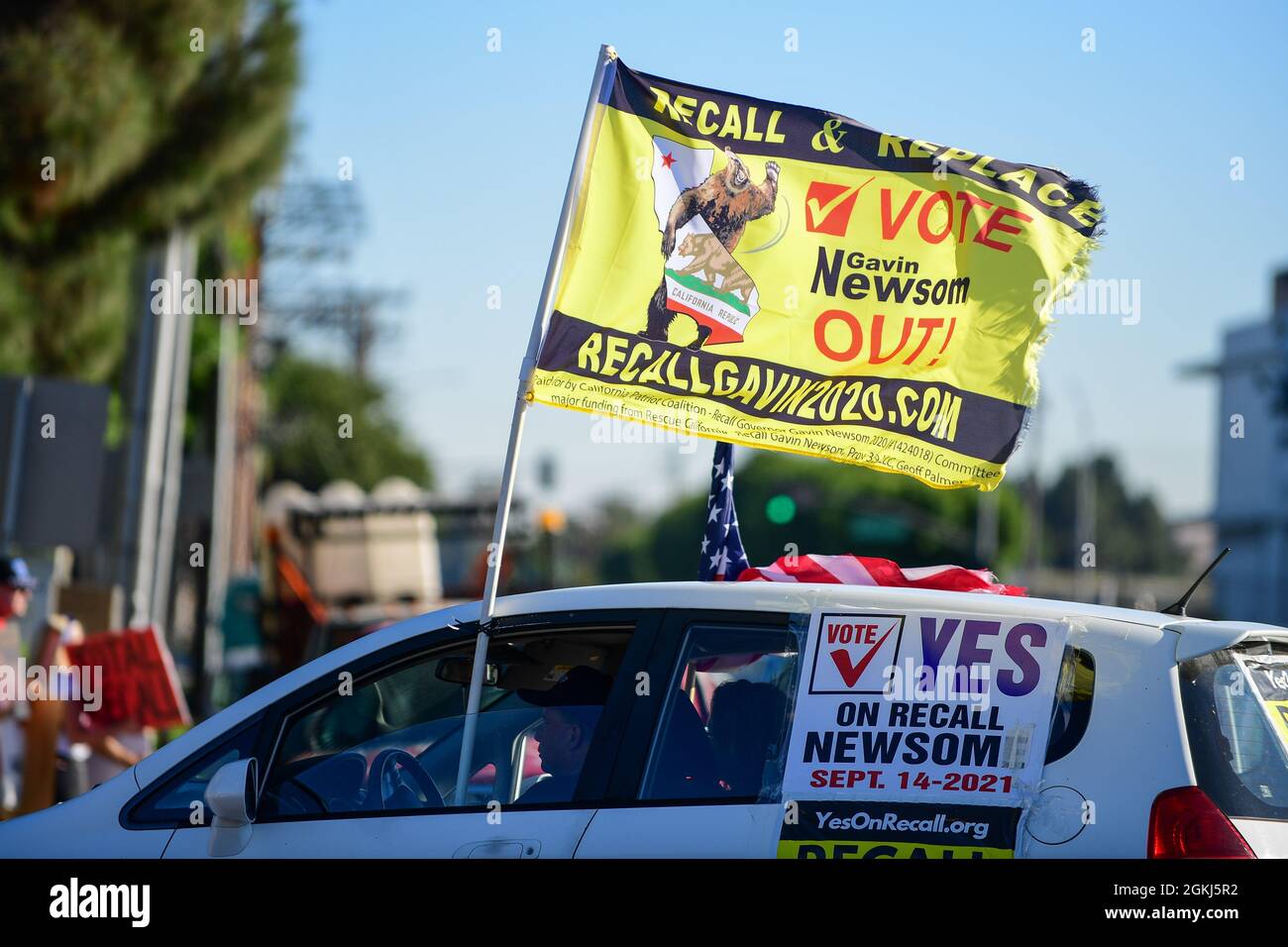 Demonstrators gather near Long Beach City College to protest a Vote No ...