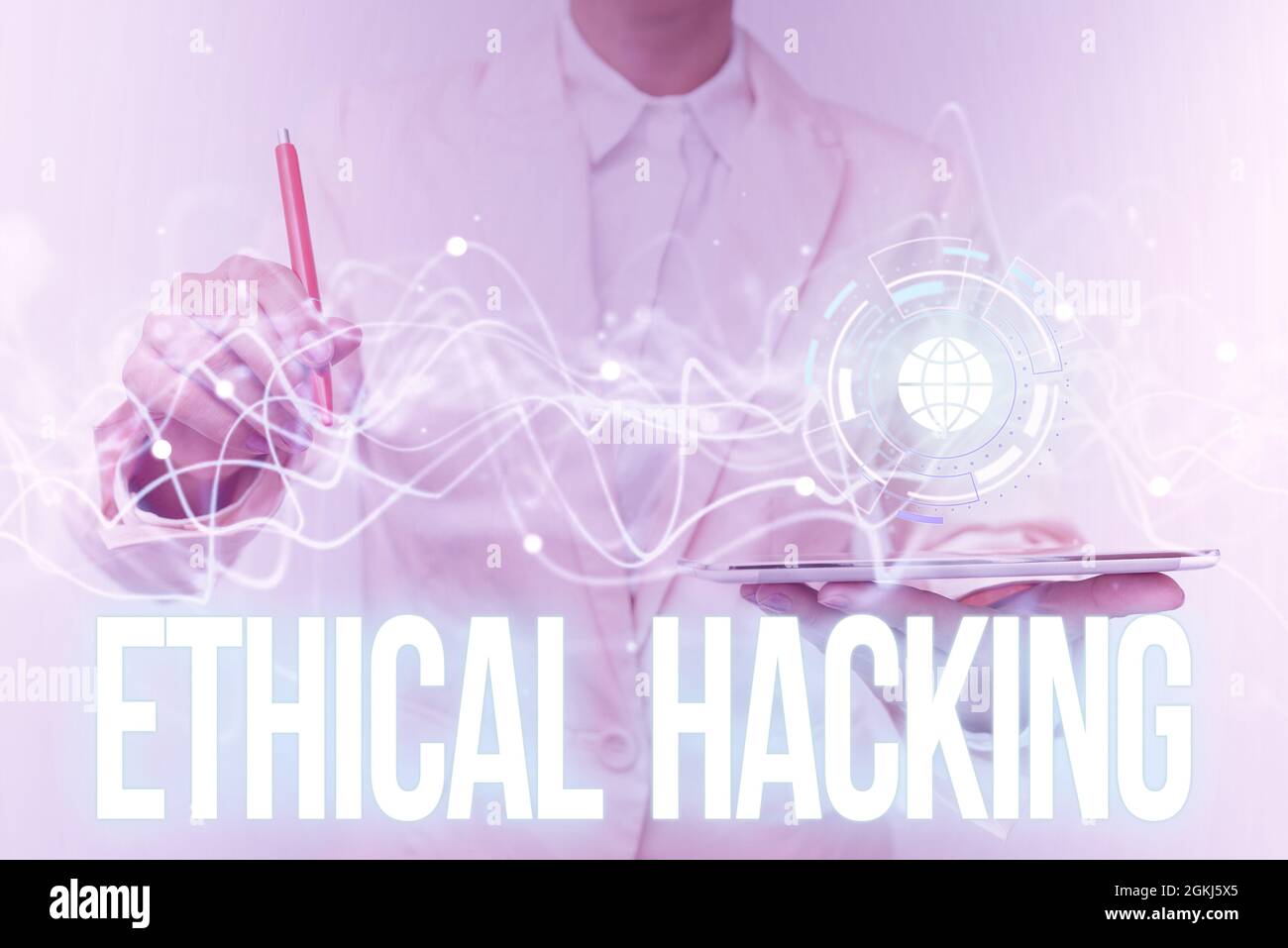 Hand writing sign Ethical Hacking. Business showcase act of locating ...