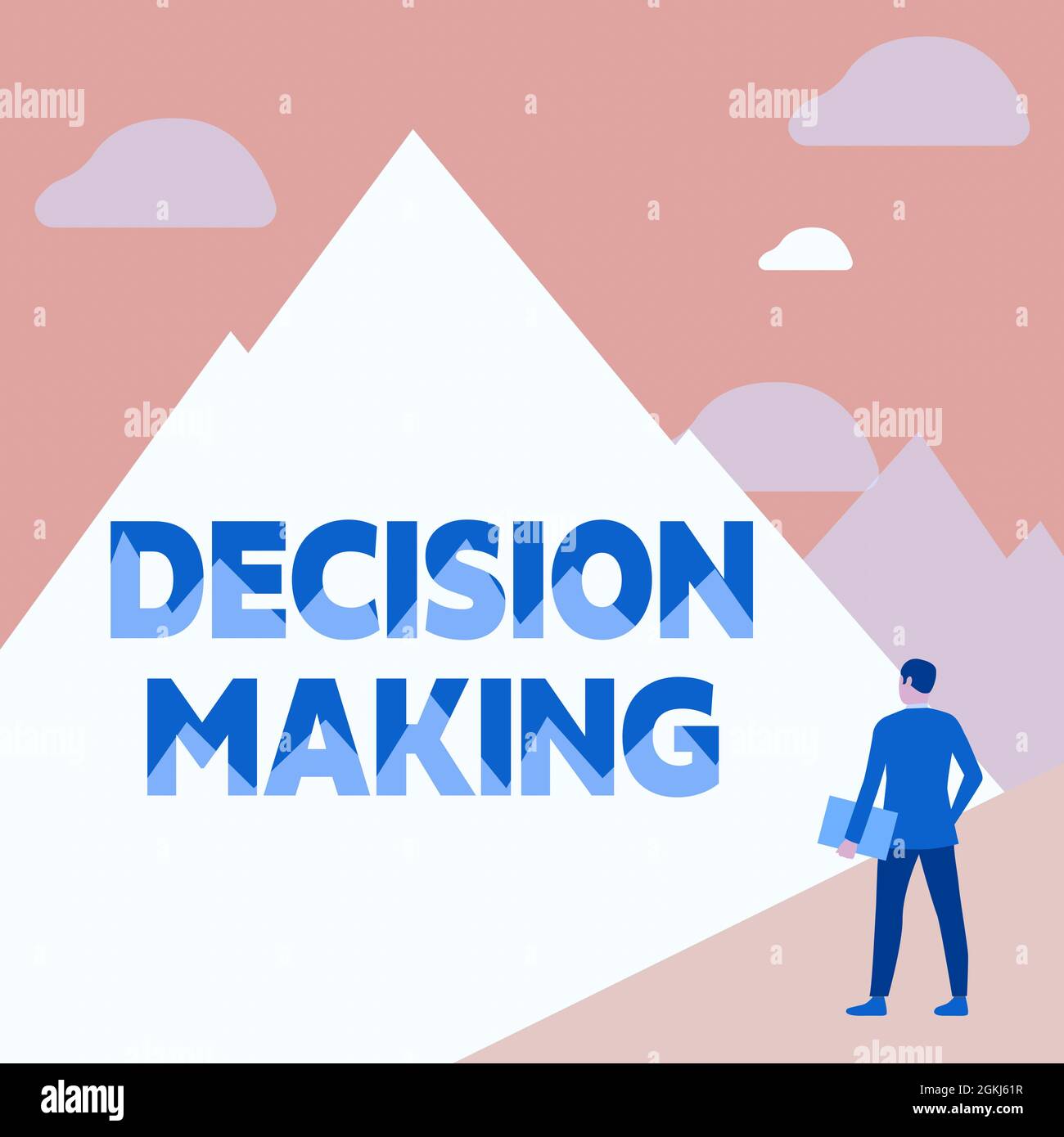 Conceptual display Decision Making. Business overview process of making ...