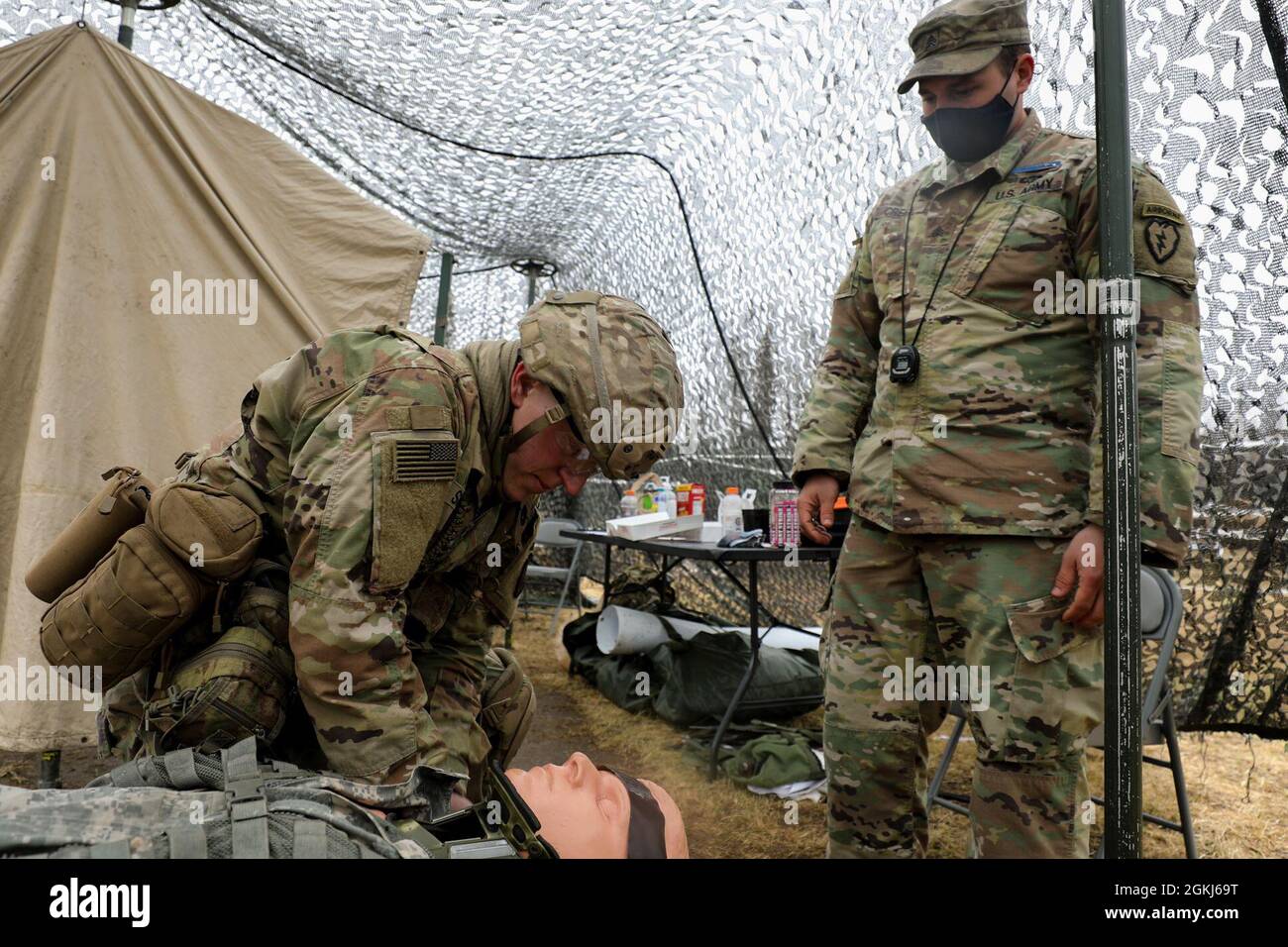 A paratrooper assigned to 4th Infantry Brigade Combat Team (Airborne ...