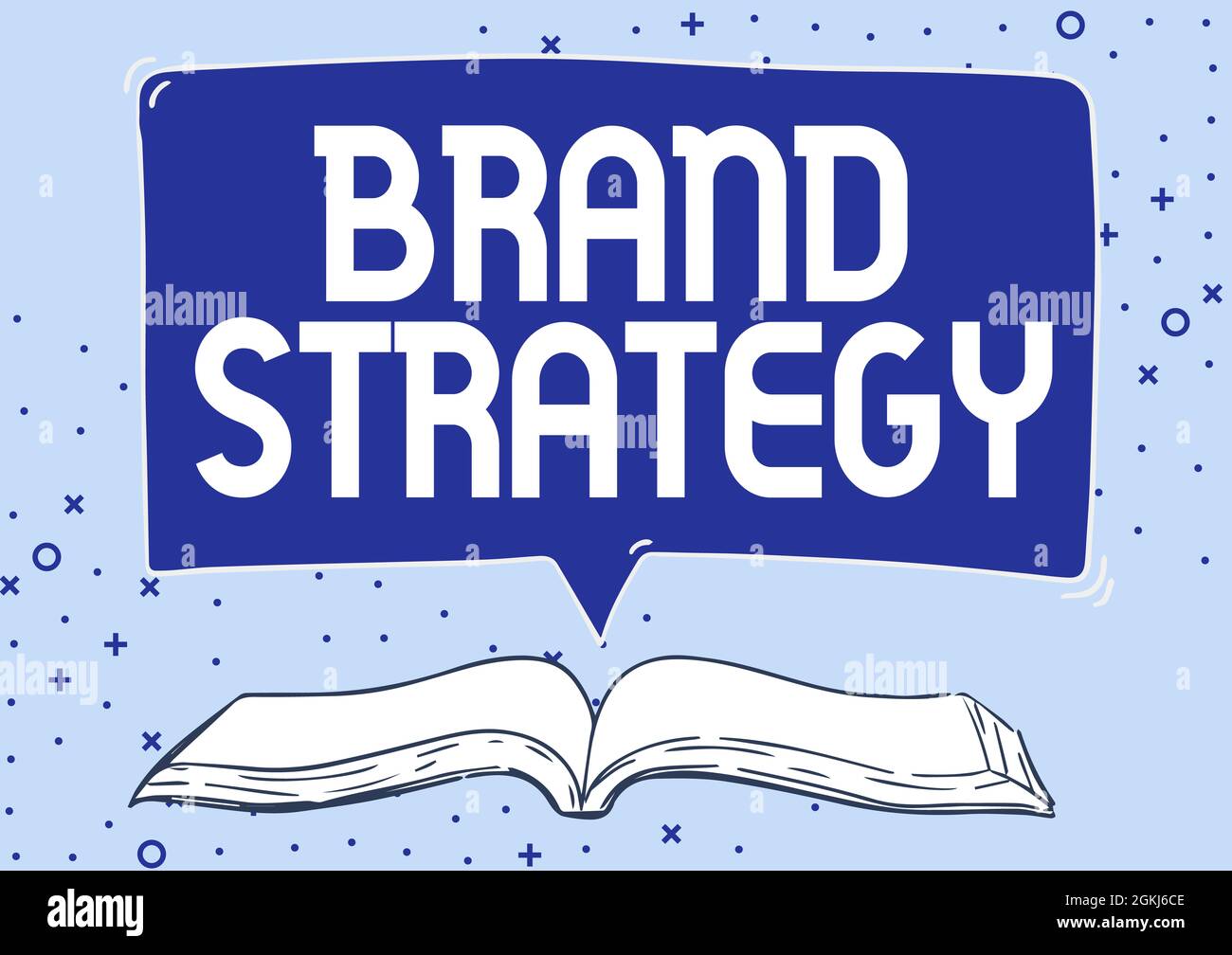 Hand writing sign Brand Strategy. Business overview Longterm plan for ...
