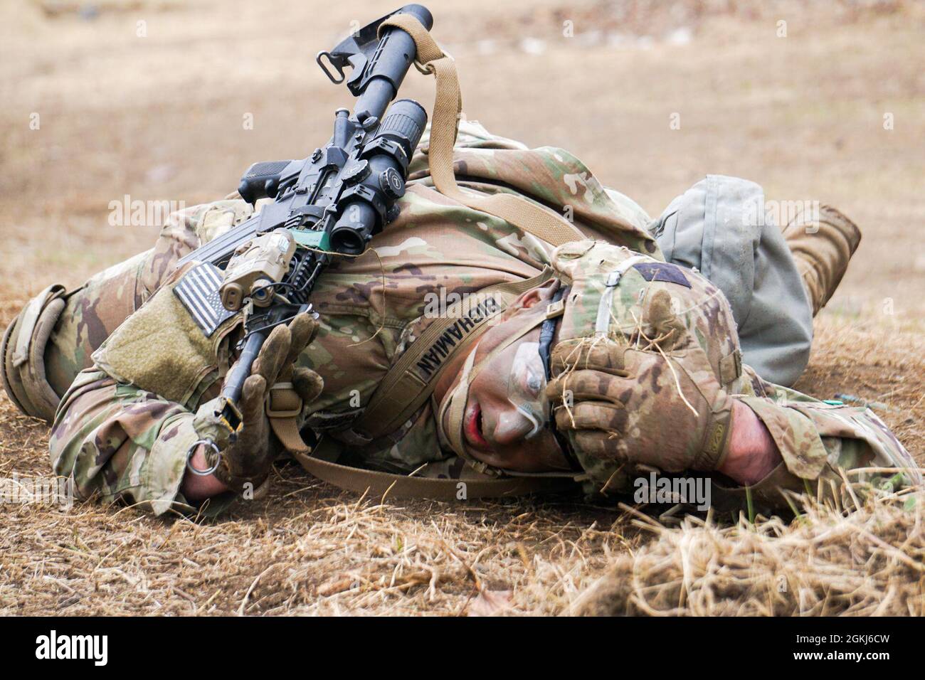 A paratrooper assigned to the 1st Battalion, 501st Parachute Infantry ...