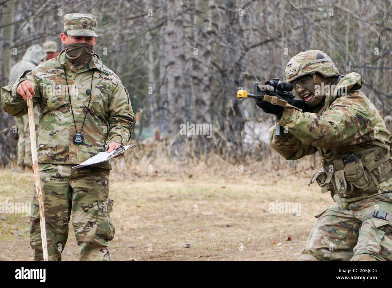 A paratrooper assigned to the 1st Battalion, 501st Parachute Infantry ...