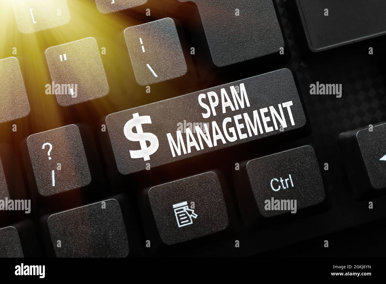 Conceptual caption Spam Management. Business showcase help reduce or ...