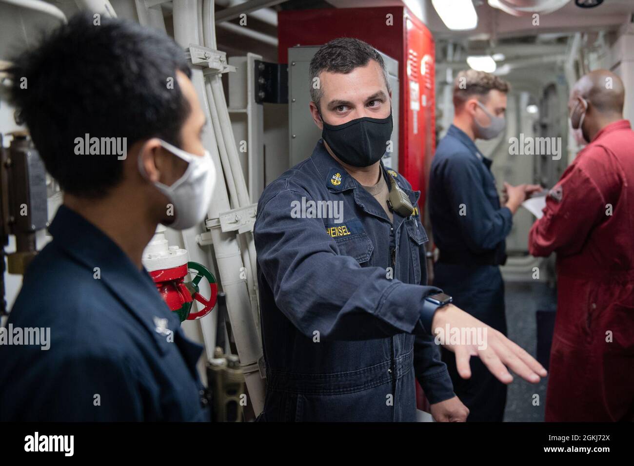 210429-N-HG846-0027 PACIFIC OCEAN (April 29, 2021) – Damage Controlman ...