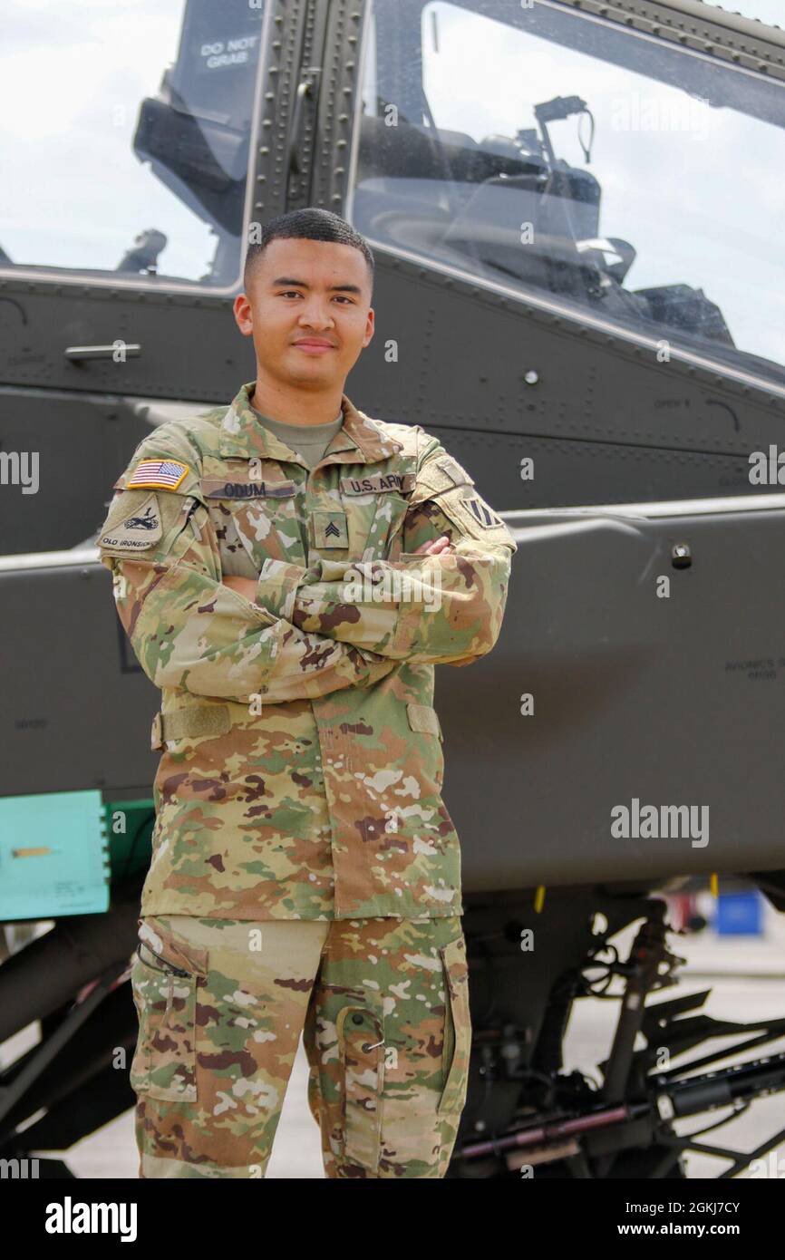 U.S. Army Sgt. Mark Odum, an attack helicopter repairer, was born in ...