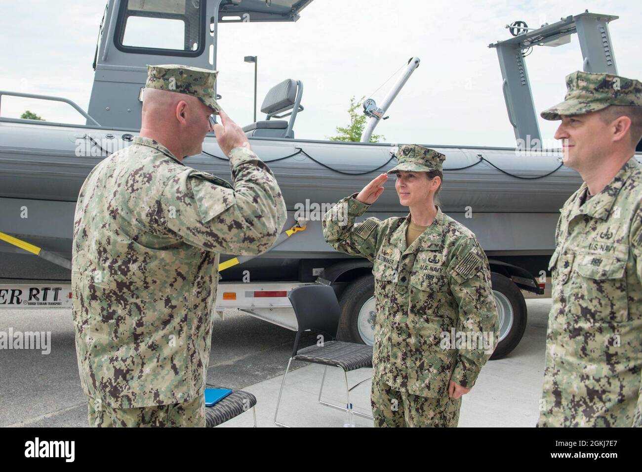 VIRGINIA BEACH, Va. (April 29, 2021) Cmdr. Leslie Slootmaker arrives at ...