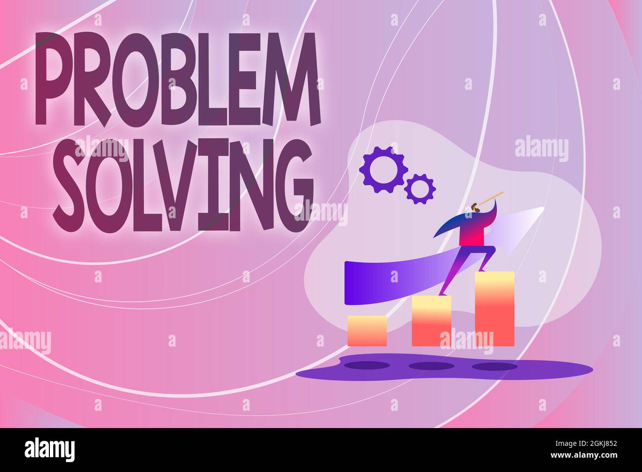 Conceptual display Problem Solving. Internet Concept to find an answer ...