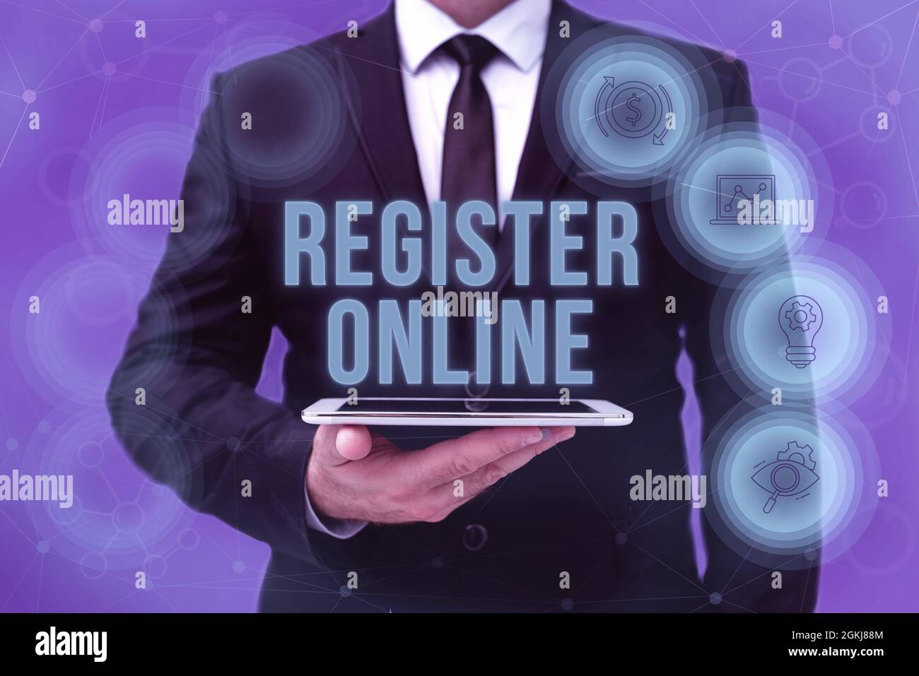 Writing displaying text Register Online. Business overview System for ...