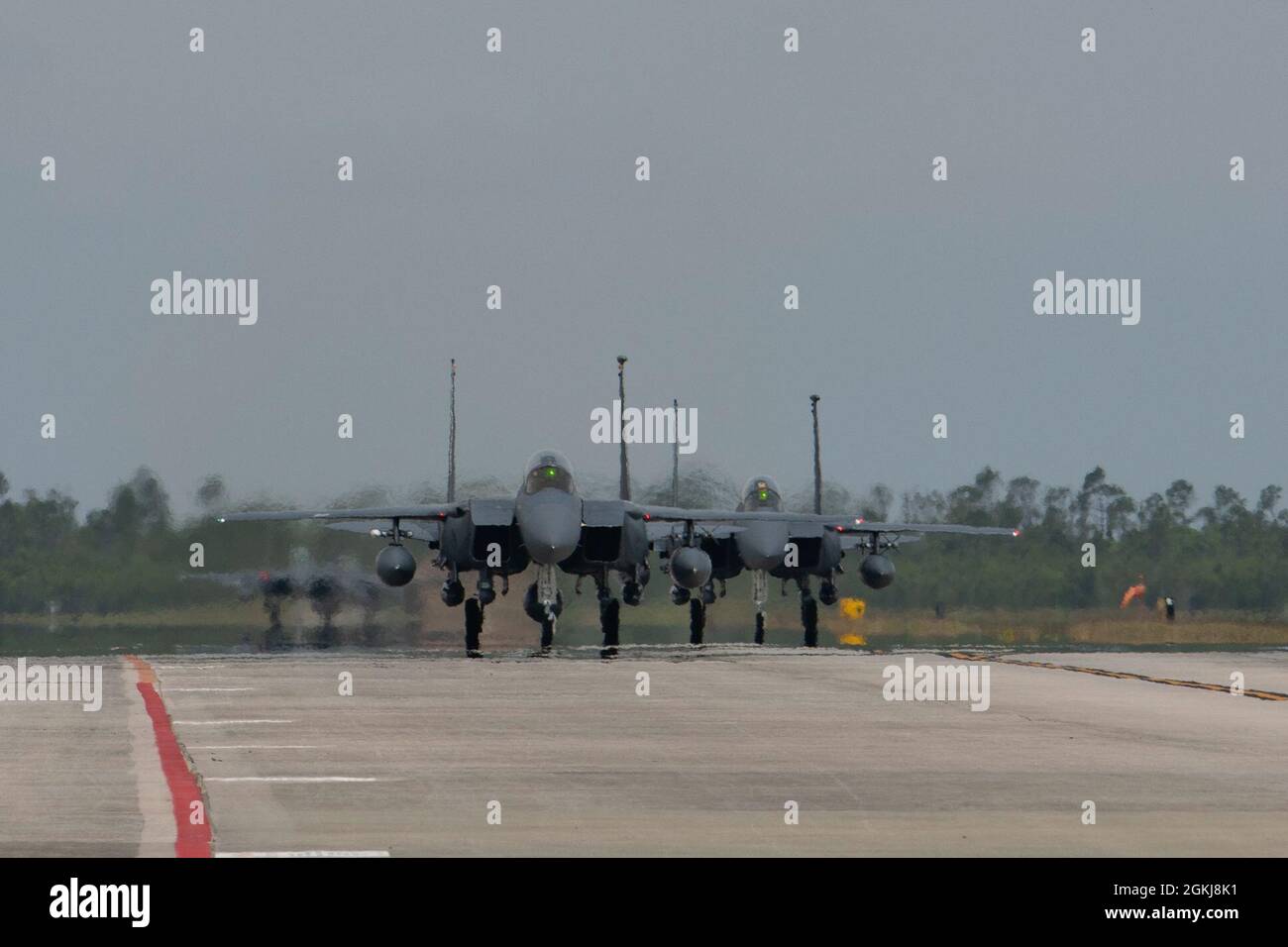 F-15E Strike Eagles, assigned to the 4th Fighter Wing, arrive for AGILE ...