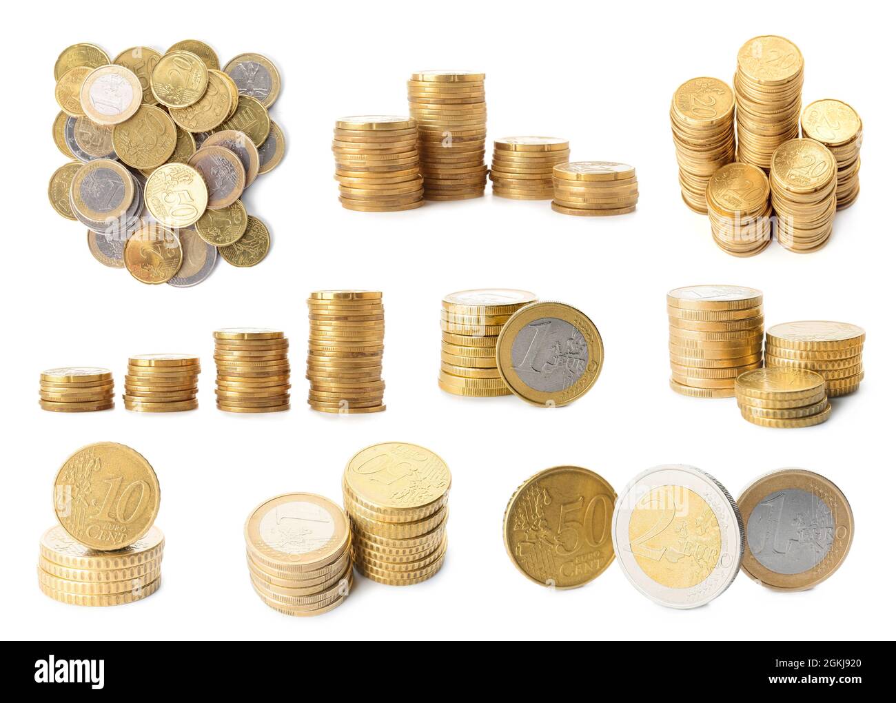 Stack metal coins different Cut Out Stock Images & Pictures - Alamy