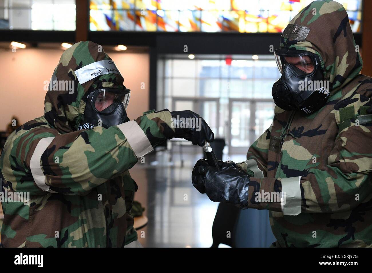 Members of the 242nd Combat Communications Squadron participate in ...