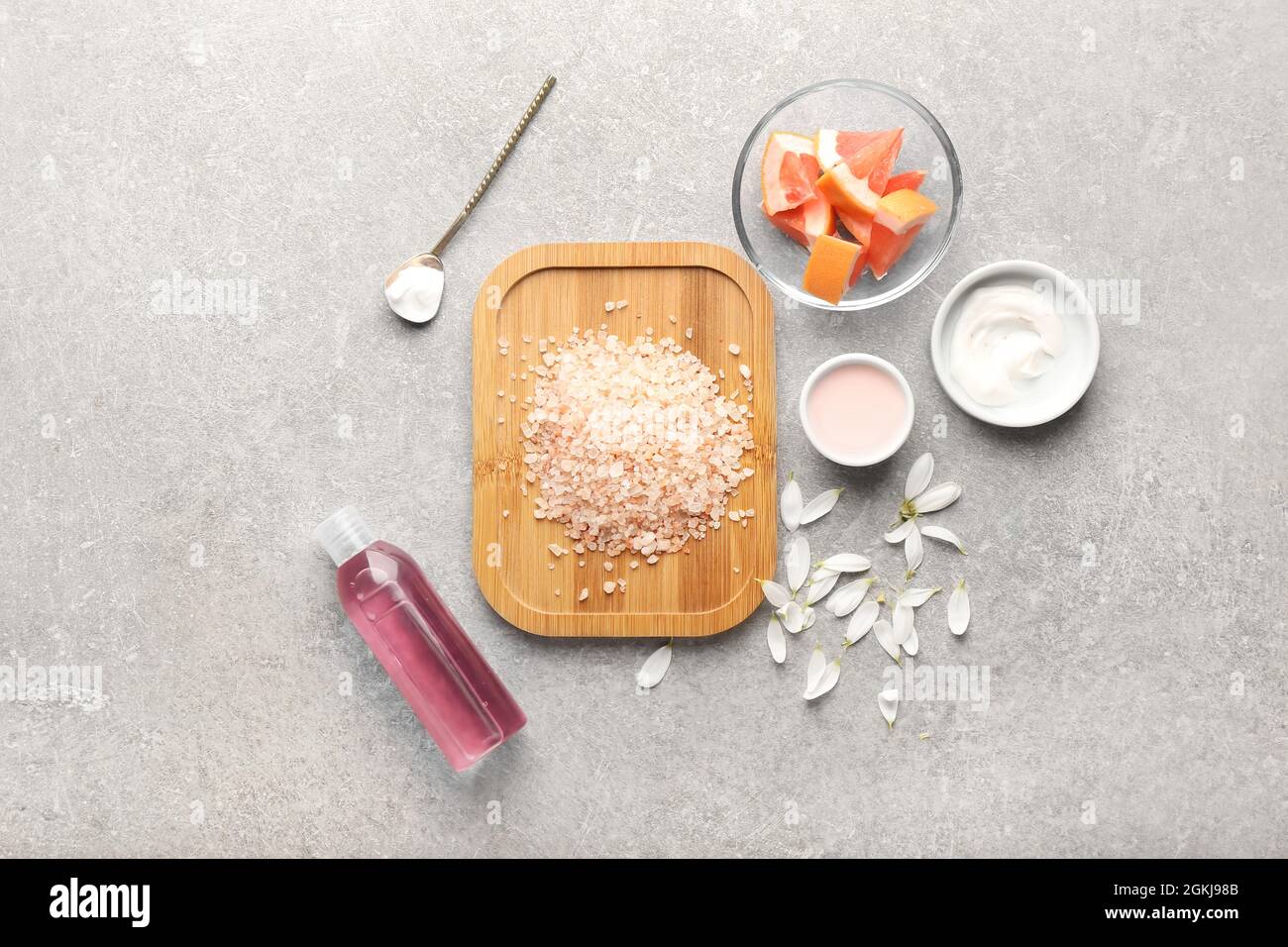 Natural ingredients for homemade cosmetics on light background Stock ...