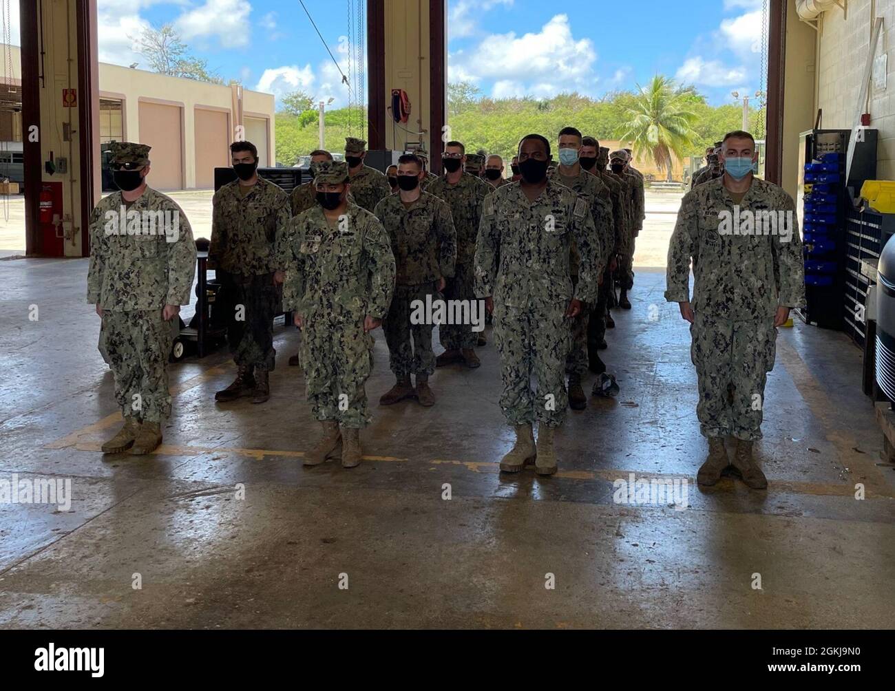 200430-N-SK929-1015 SANTA RITA, Guam (Apr. 30, 2021) Members of Naval ...