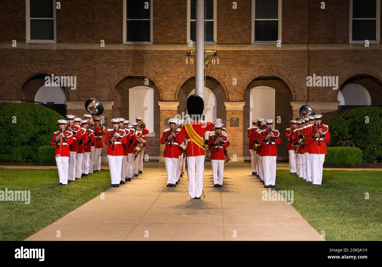 Marines with “The President’s Own,” U.S. Marine Band march onto the ...
