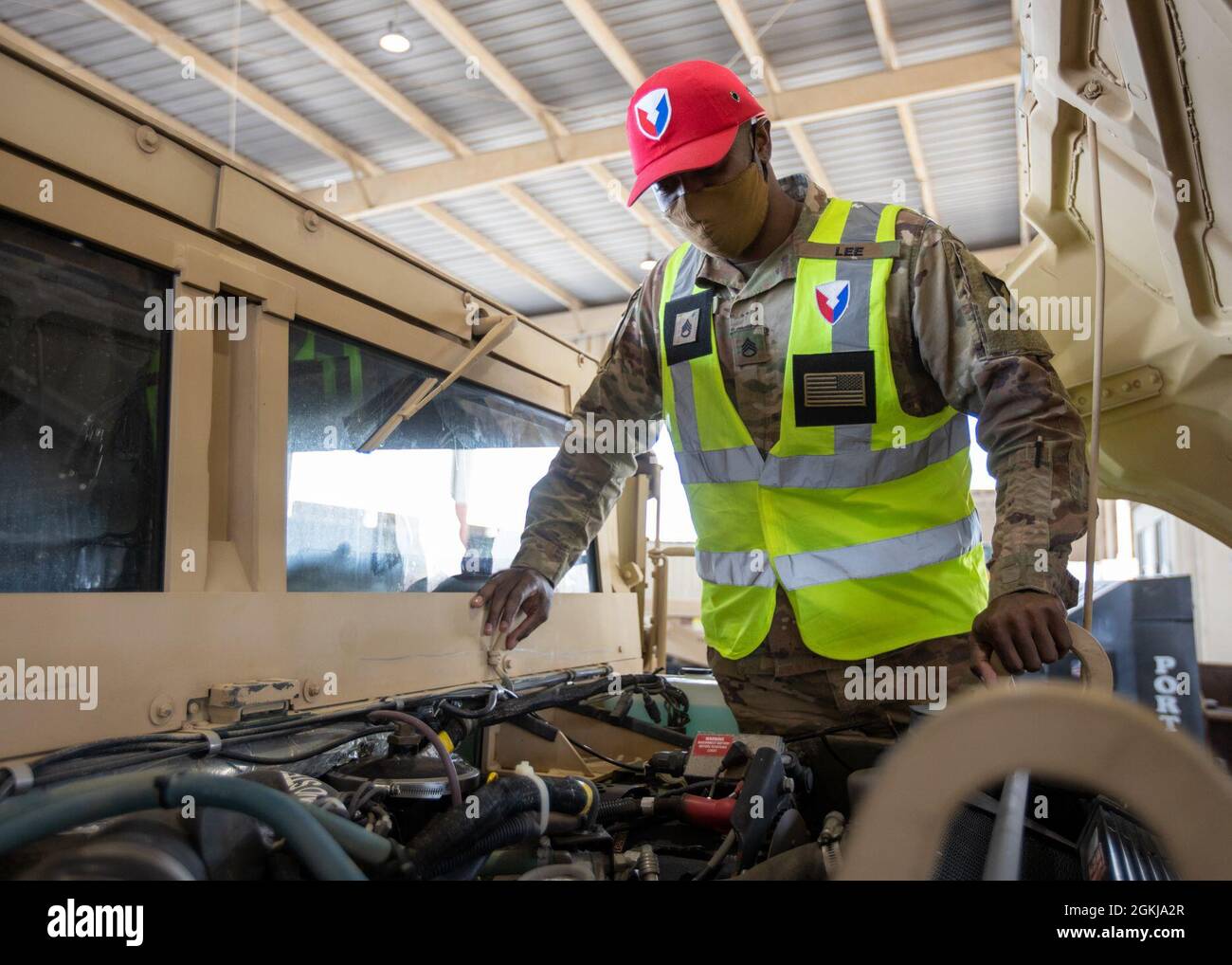 Staff Sgt. Matthew Lee, wheeled vehicle mechanic, 401st Army Field ...