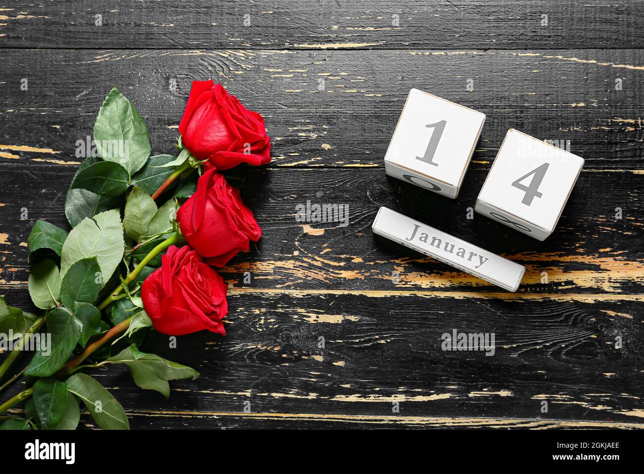 Top view roses calendar hi-res stock photography and images - Alamy