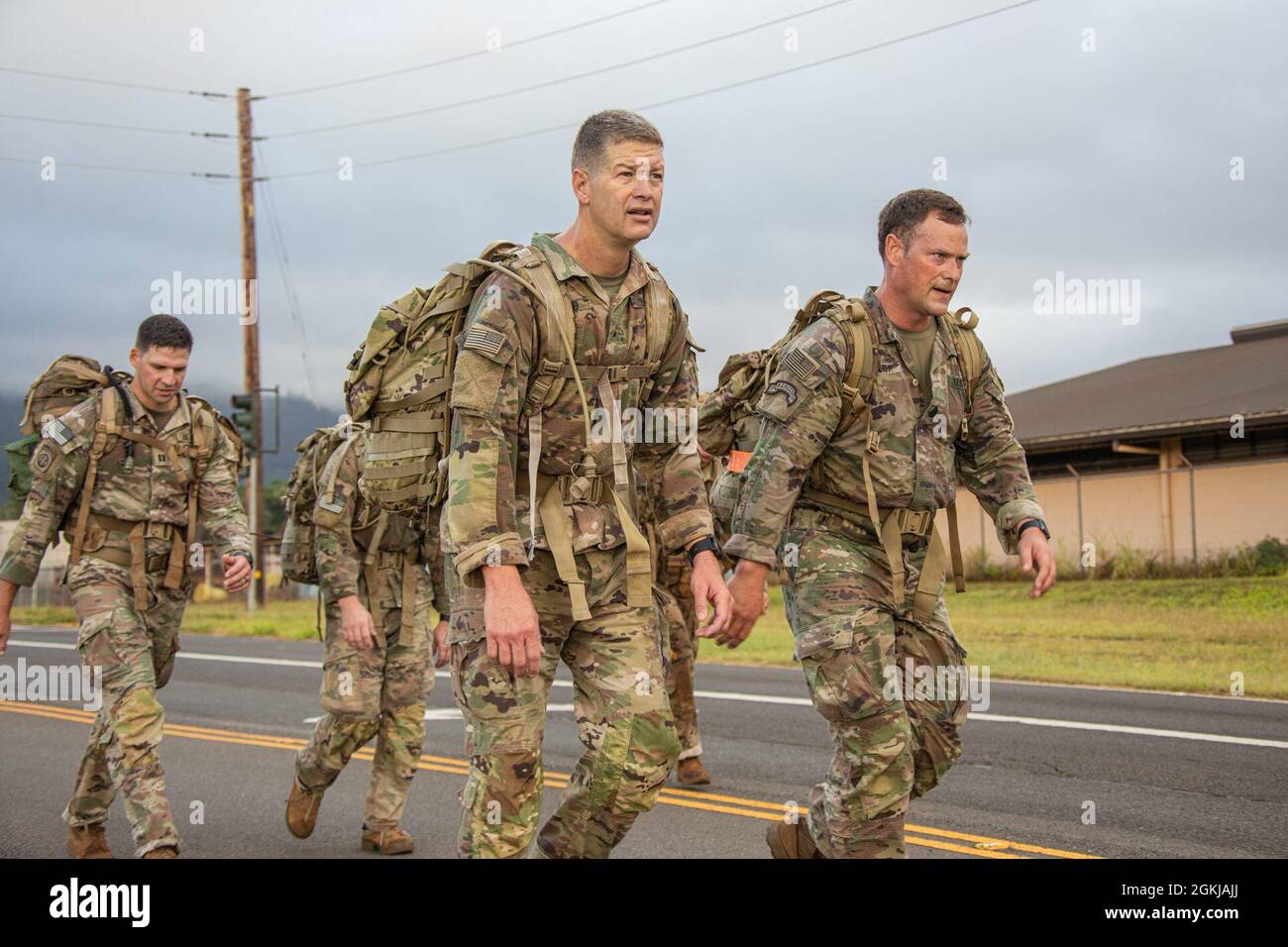 Maj. Gen. James B. Jarrard, commanding general, left, Command Sgt. Maj ...