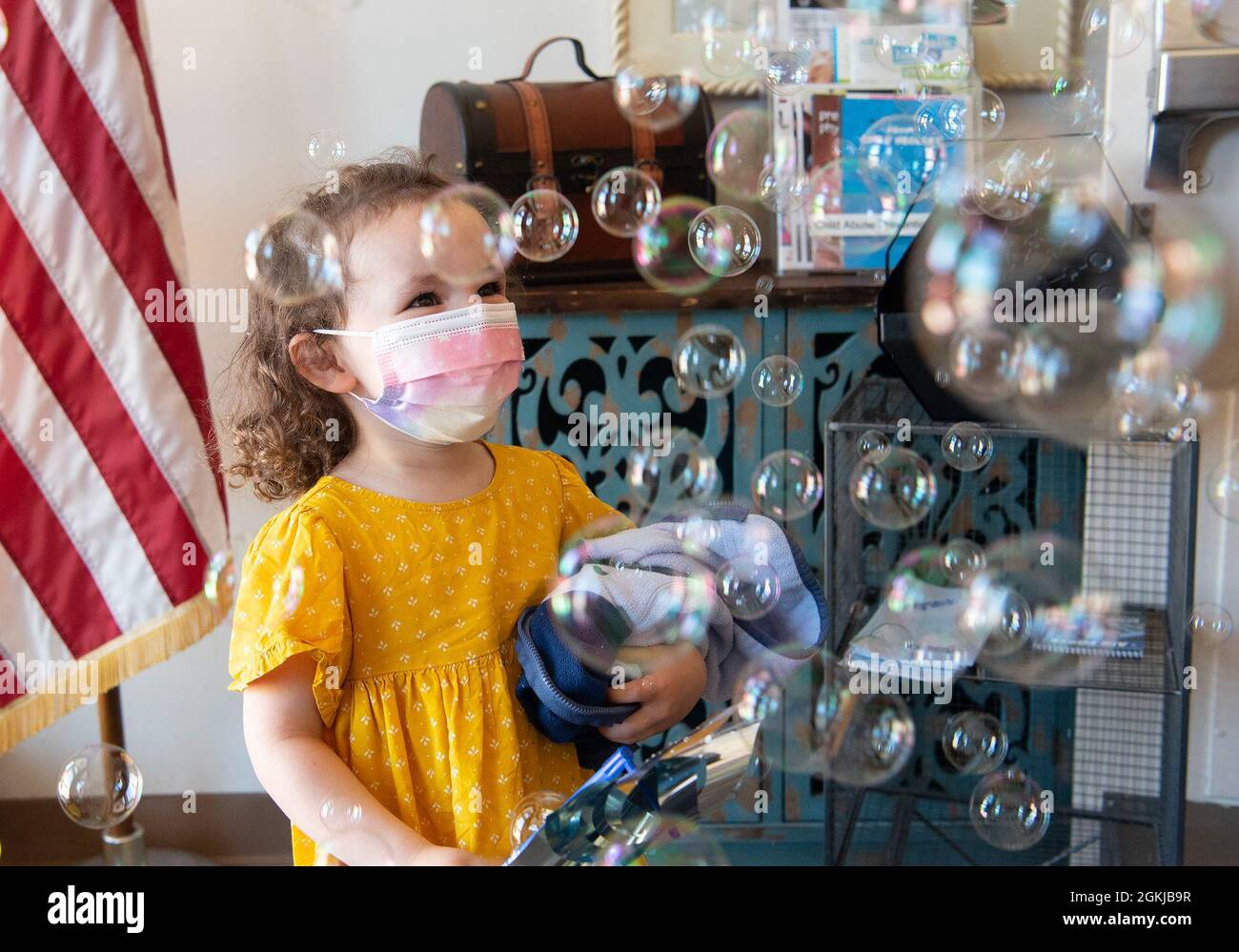 Lena Aguirre, the daughter of Tech. Sgt. Pamela Aguirre, 88th Medical ...