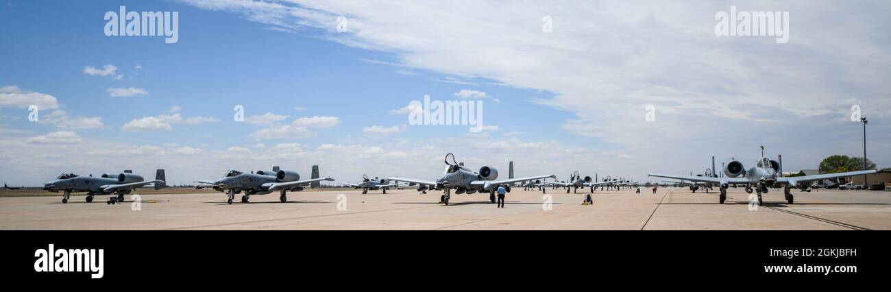 A-10C Thunderbolt II aircrafts from the 23rd Wing are preparing for ...