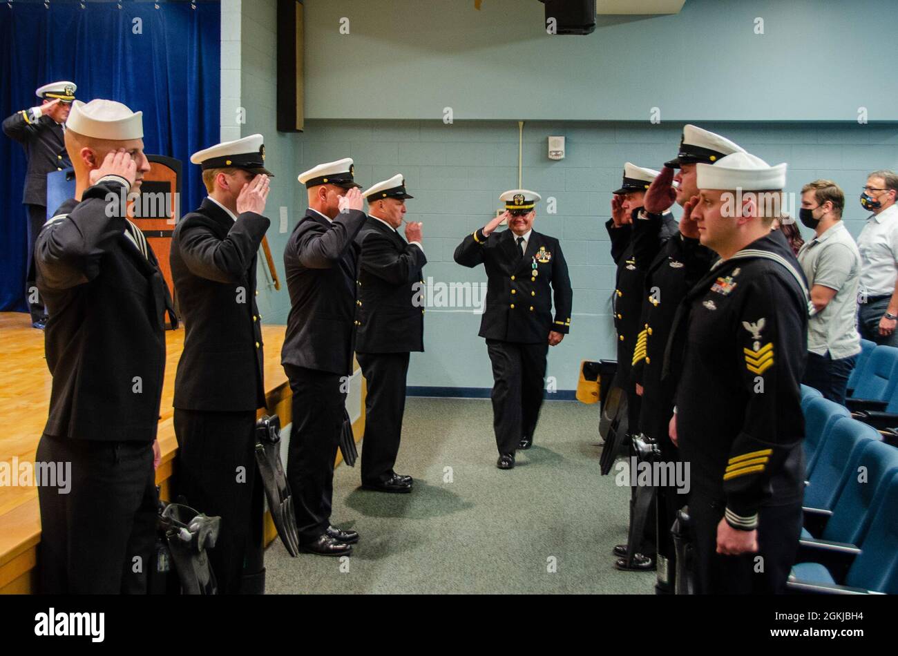 Sailors of the Naval Submarine School's high-risk training department ...