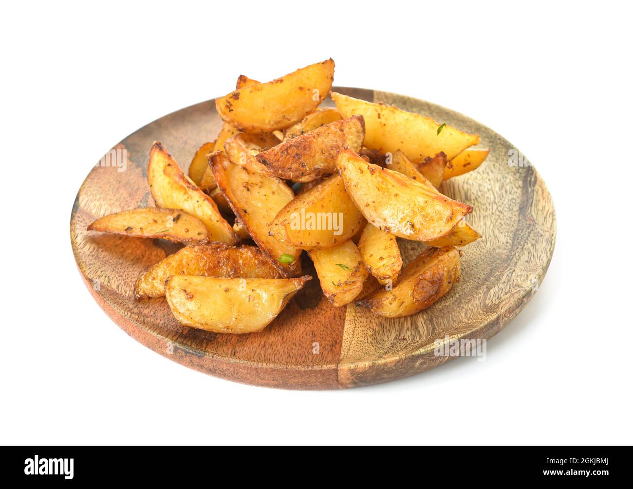 Plate with tasty baked potato on white background Stock Photo - Alamy