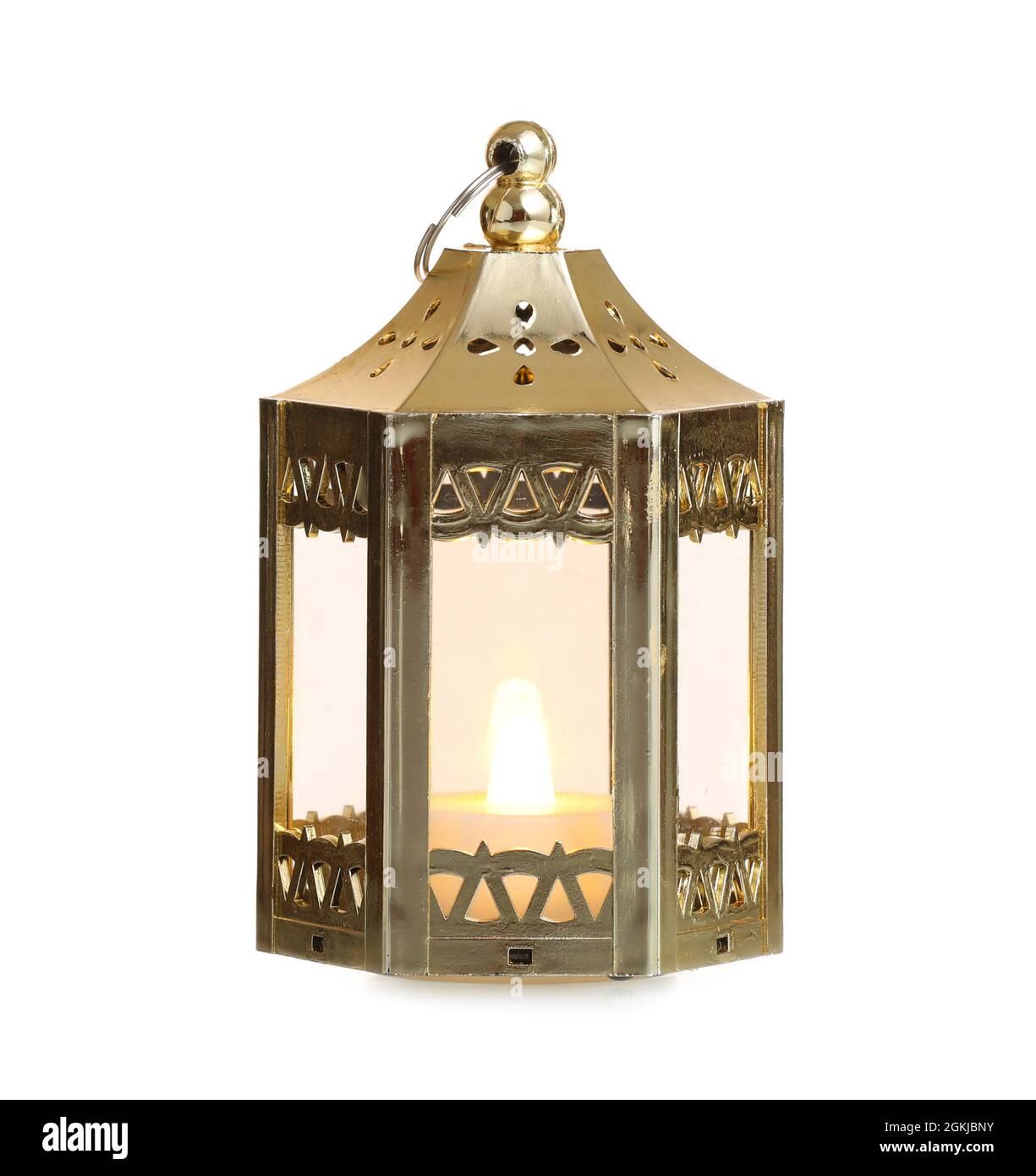 Islamic lamp on white background Stock Photo - Alamy