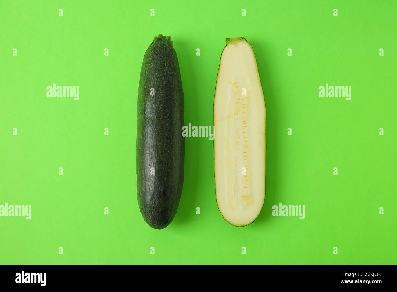 Fresh zucchini on color background Stock Photo - Alamy