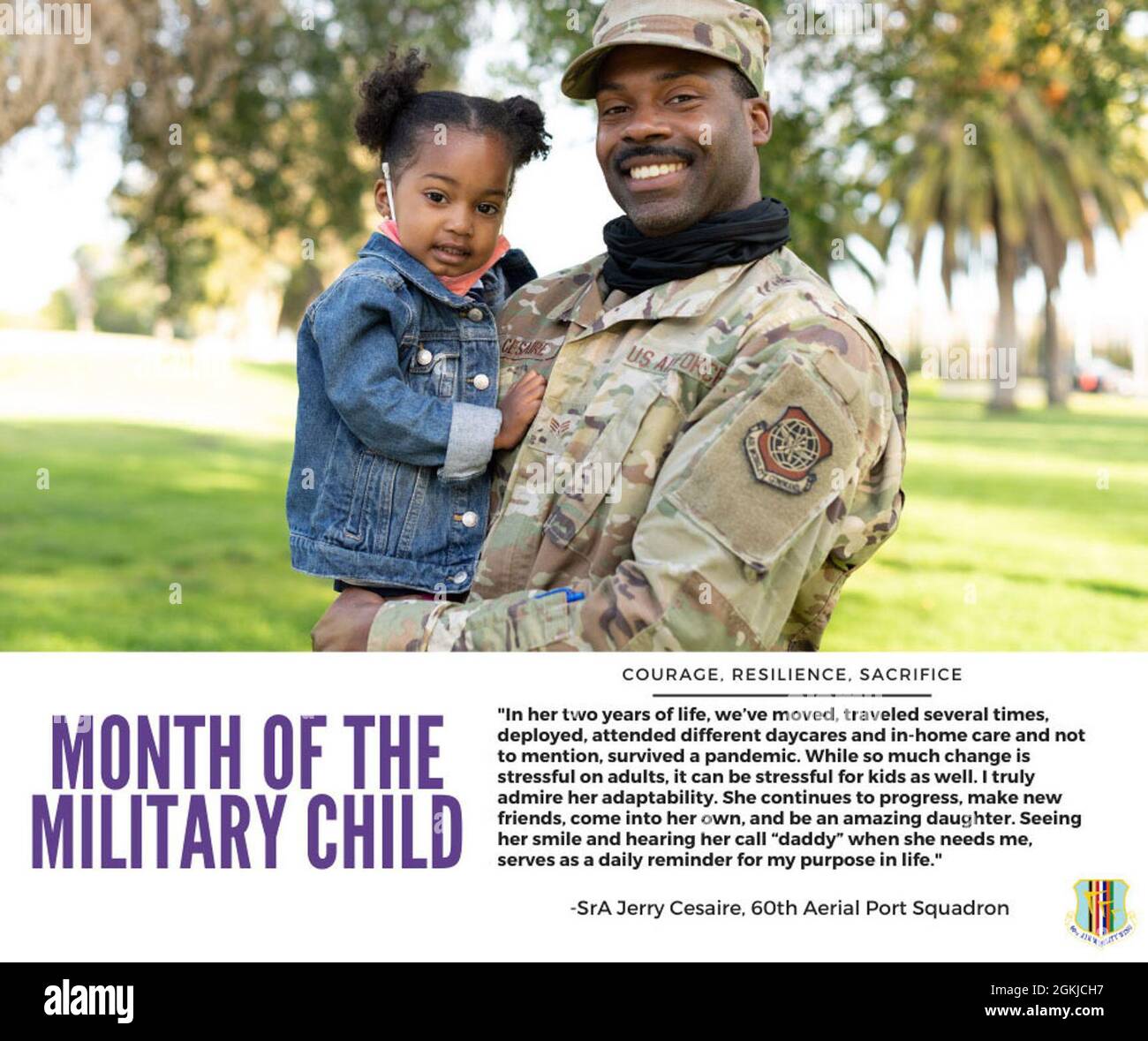 A graphic highlighting the Month of the Military Child at Travis Air ...