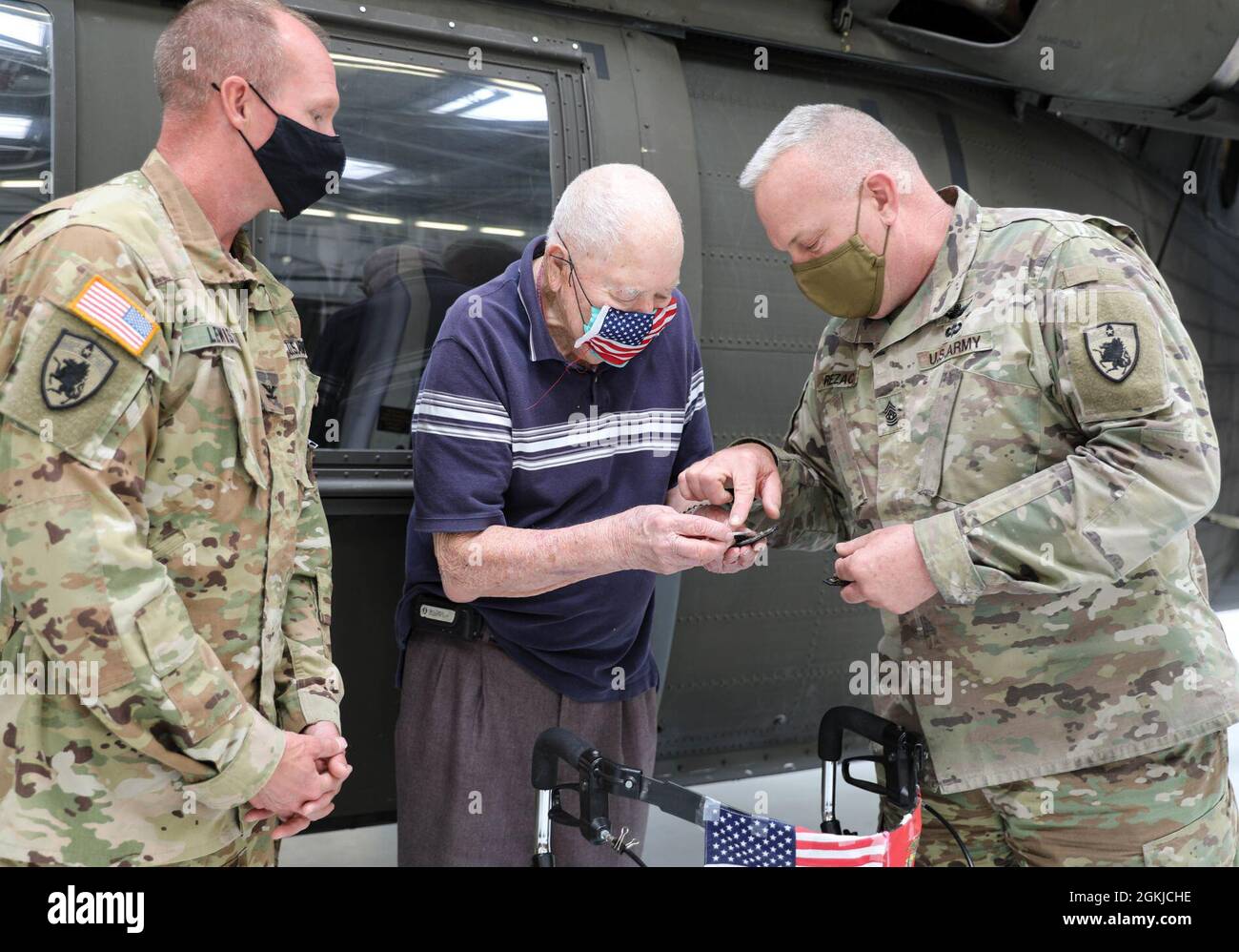 COL Gary Lewis, commander of the 63rd TAB and Command Sgt. Maj. Paul ...