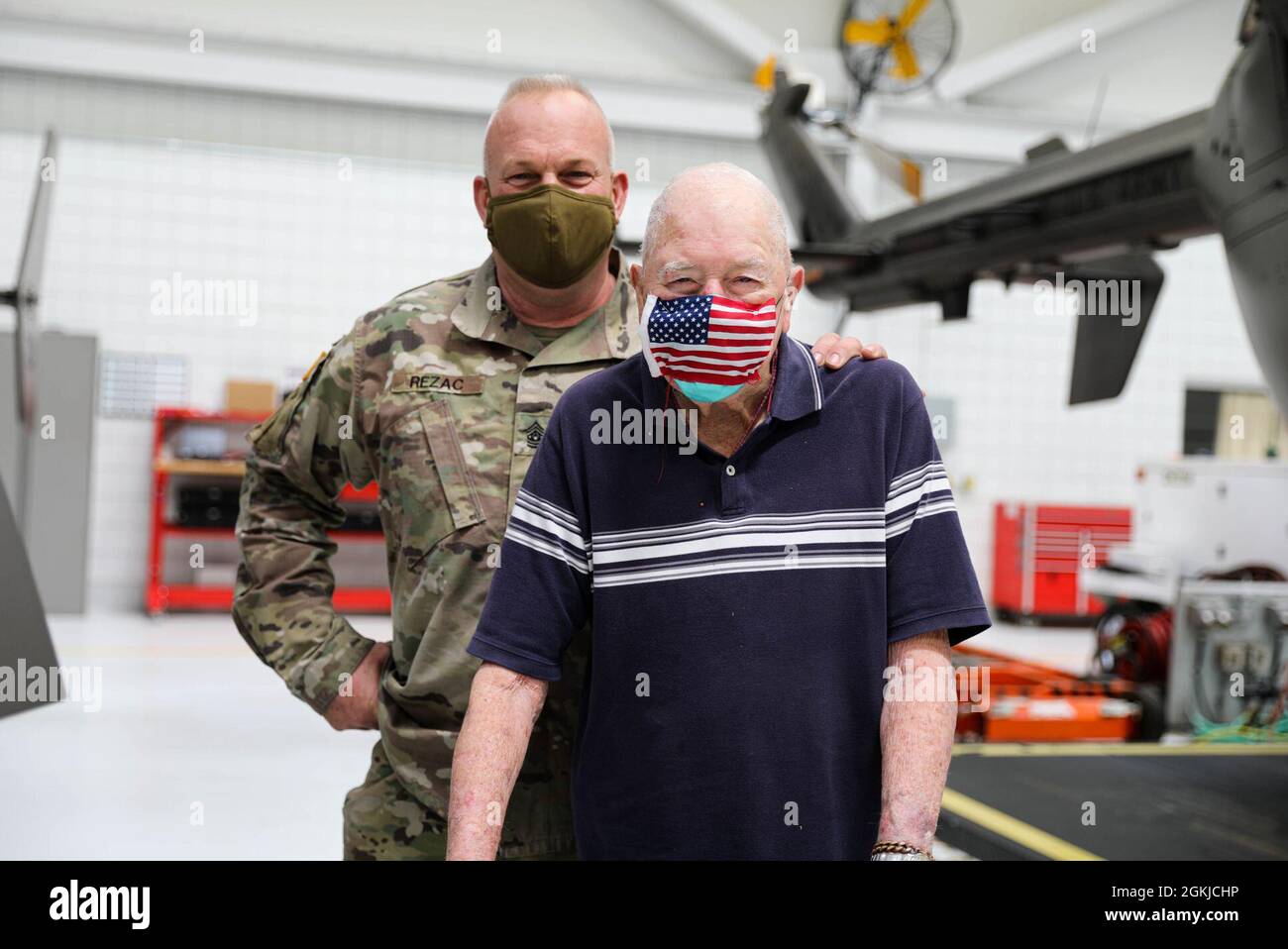 Paul Frederick, Marine and World War II veteran, and Command Sgt. Maj ...