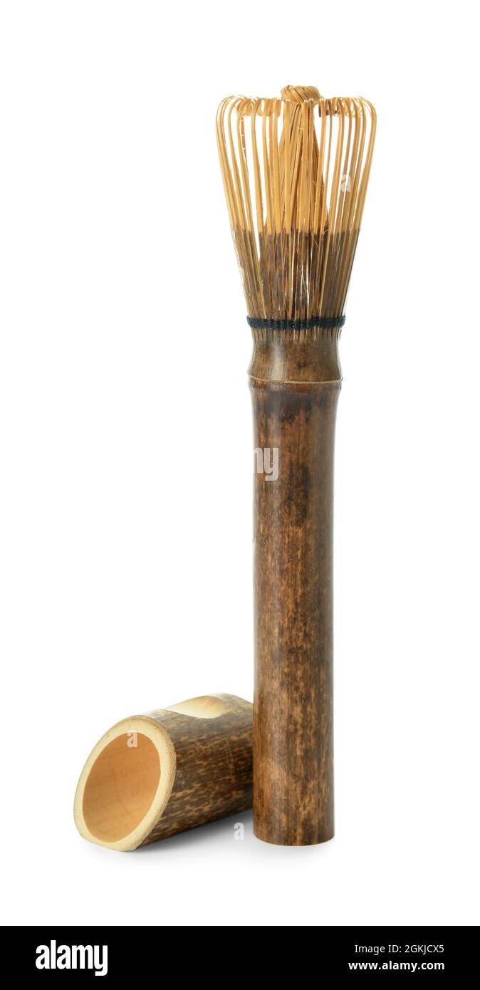 Bamboo chasen on white background Stock Photo - Alamy