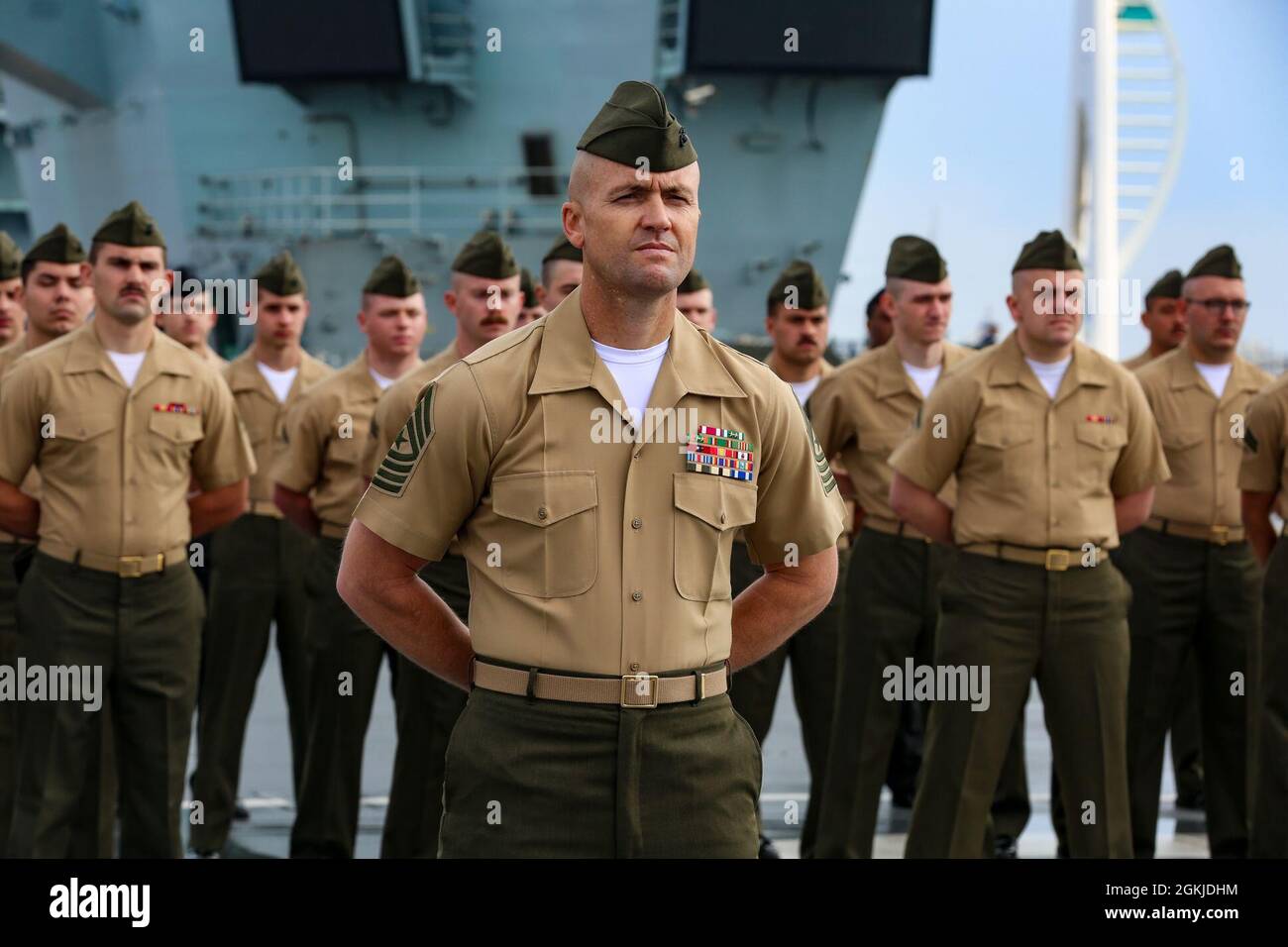 Sgt. Maj. John L Beckett Jr with Marine Fighter Attack Squadron (VMFA ...