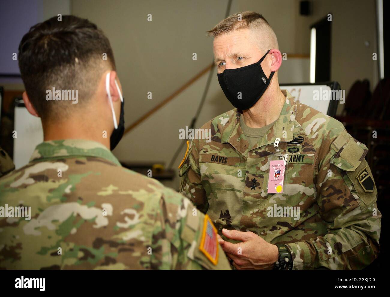 Maj. Gen. Miles Davis (right) commanding general, 76th Operational ...