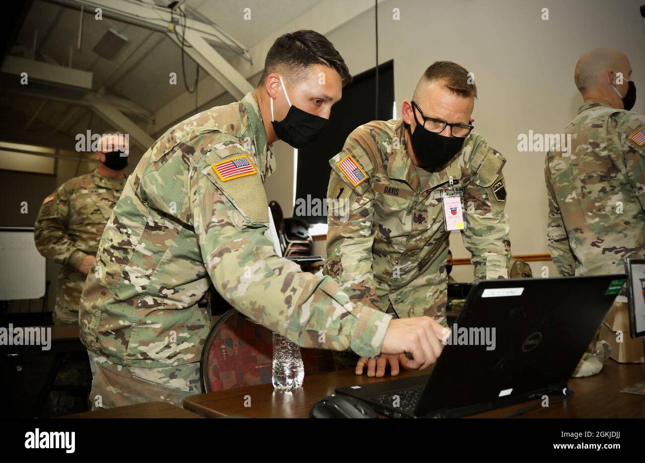 Maj. Gen. Miles Davis (right) commanding general, 76th Operational ...