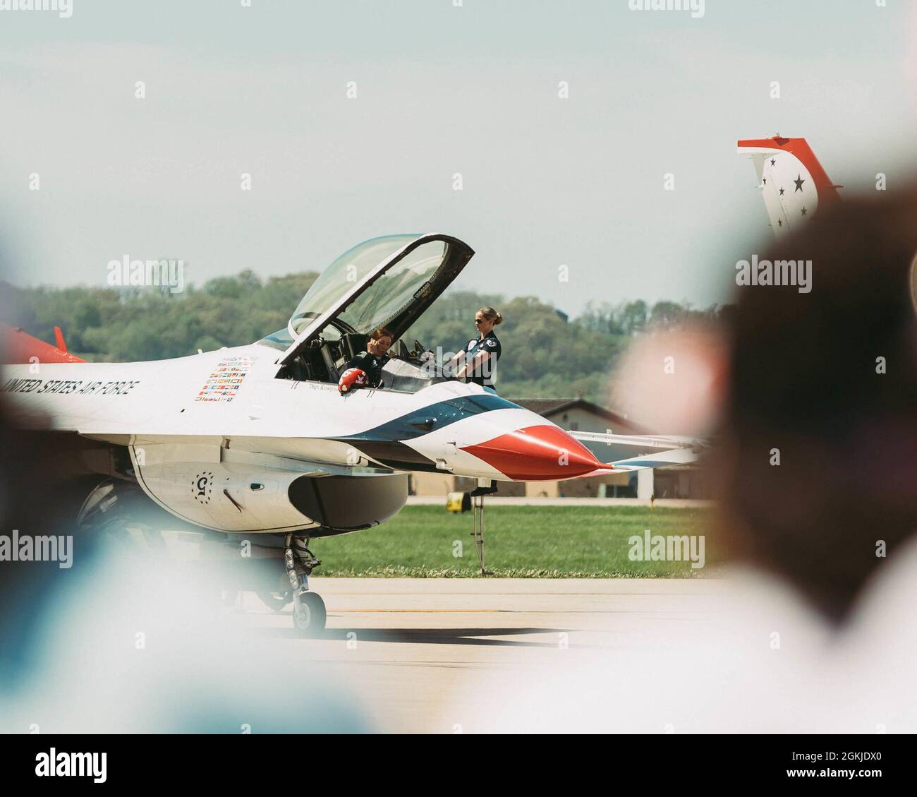 Maj. Michelle Curran, the Lead Solo pilot for the U.S. Air Force Air ...