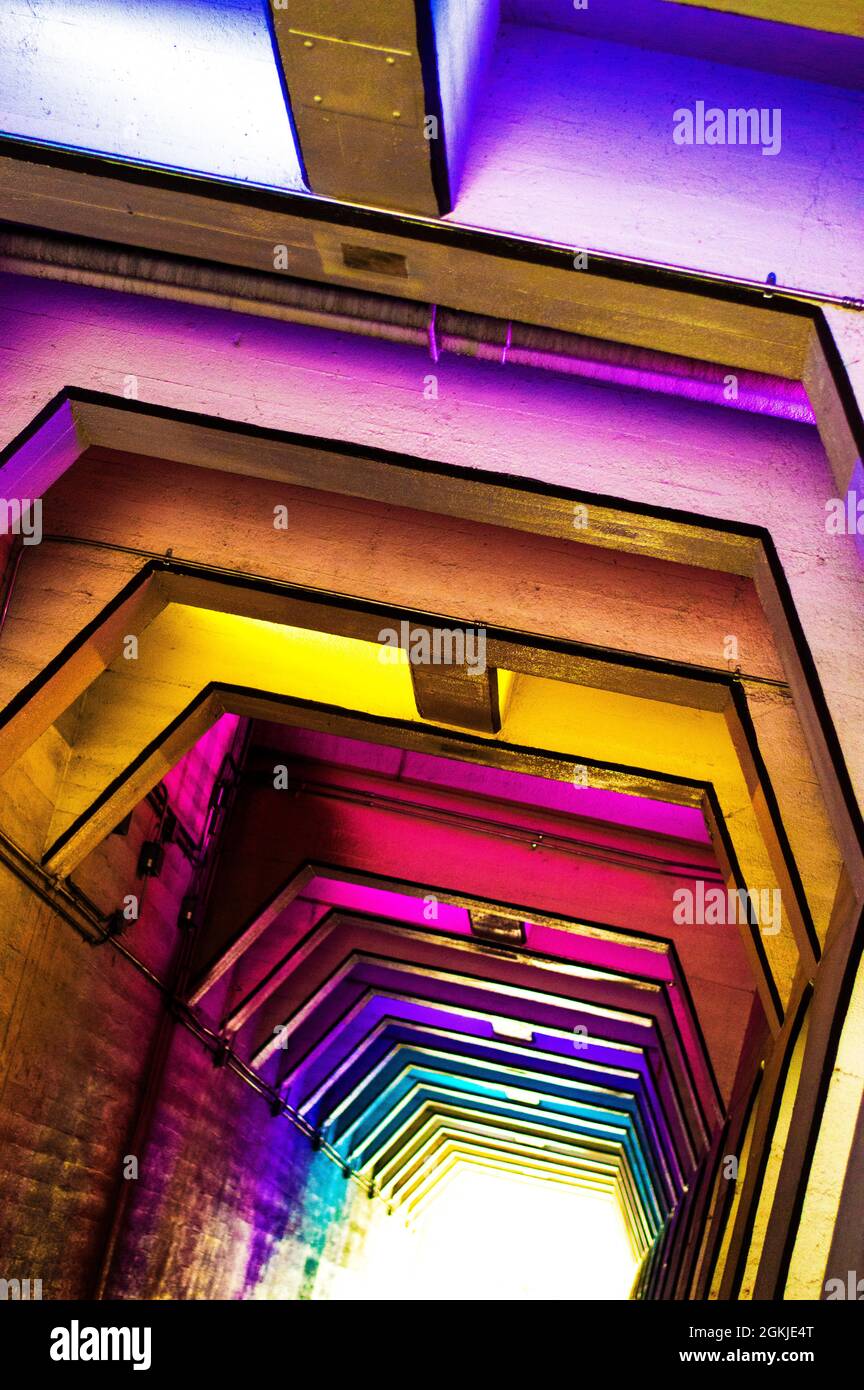 A colorful tunnel in Birmingham, Alabama Stock Photo - Alamy