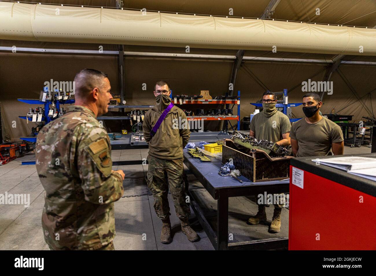 332d AEW Command Chief Dennis Fuselier spends time with Airmen of the ...