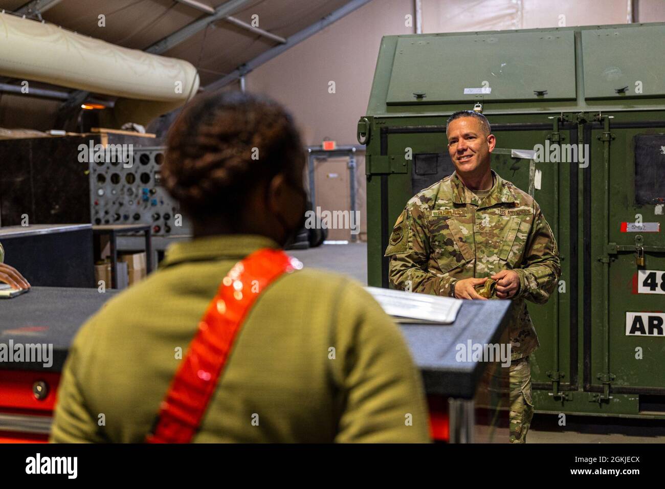 332d AEW Command Chief Dennis Fuselier spends time with Airmen of the ...