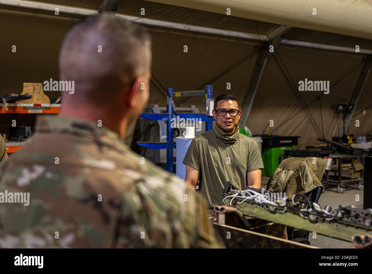 332d AEW Command Chief Dennis Fuselier spends time with Airmen of the ...