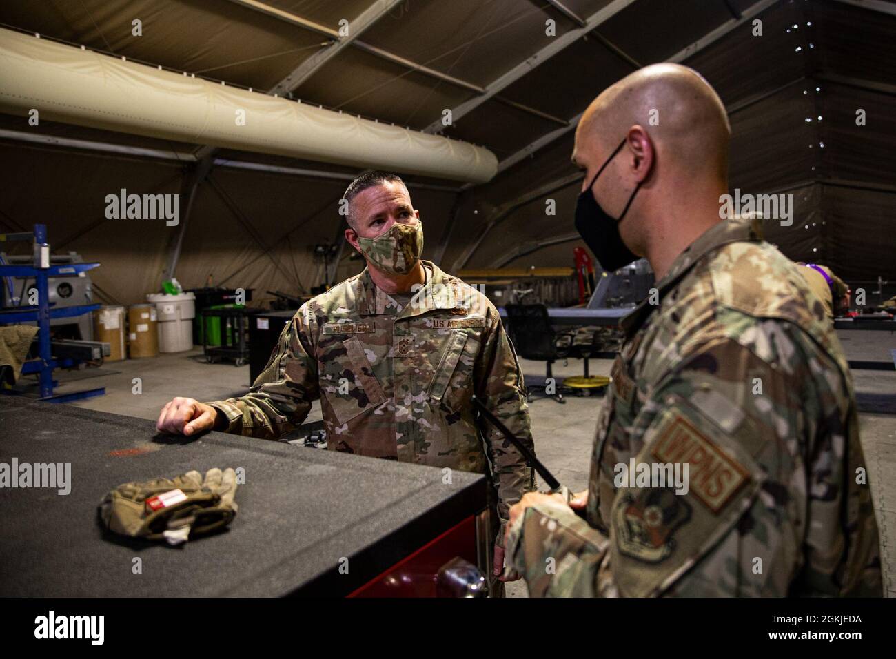 332d AEW Command Chief Dennis Fuselier spends time with Airmen of the ...