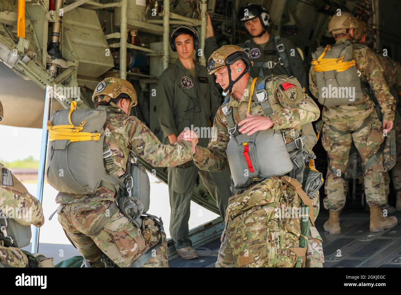 Sgt. 1st Class Christopher Lamp, Jumpmaster and Medic with Headquarters ...