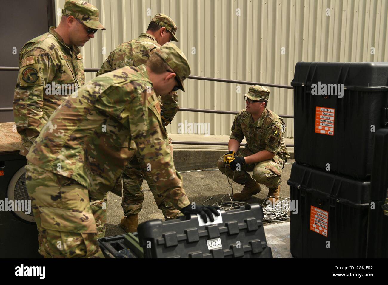 The 242nd Combat Communications Squadron conducts a field readiness ...