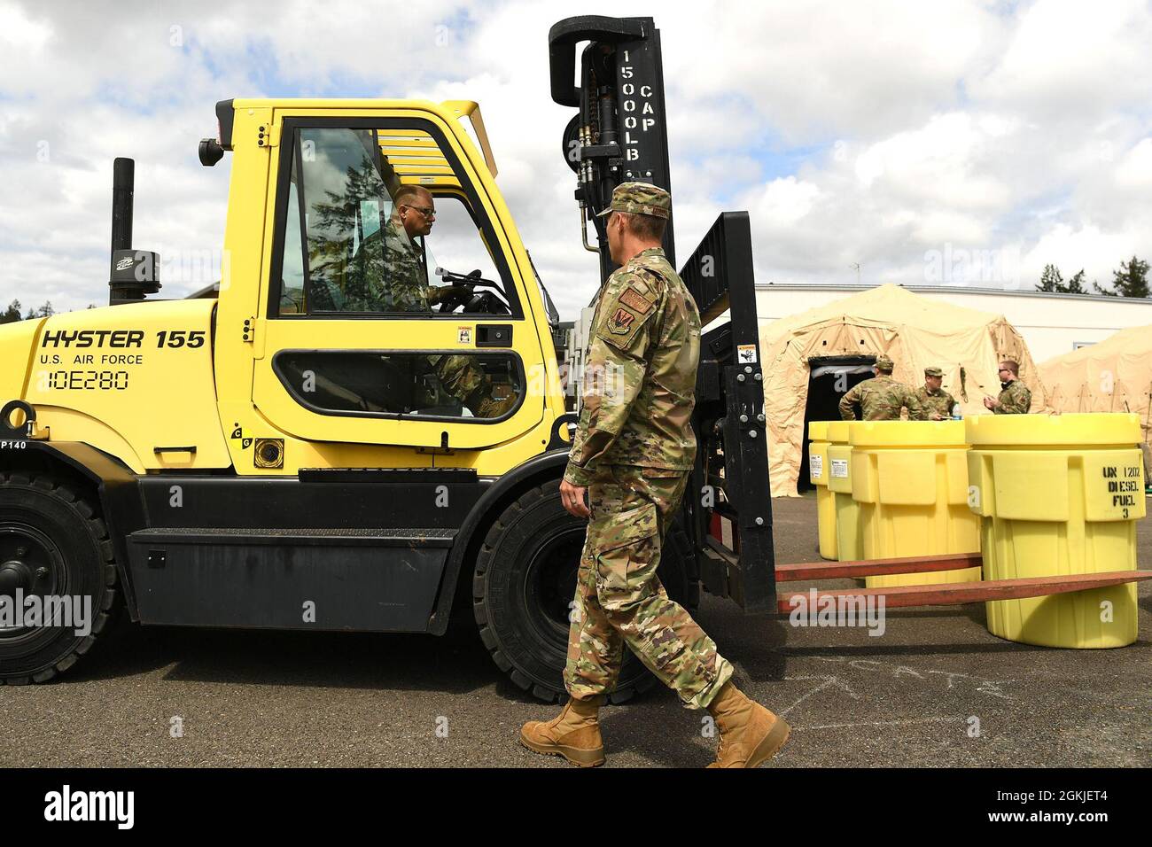 The 242nd Combat Communications Squadron conducts a field readiness ...