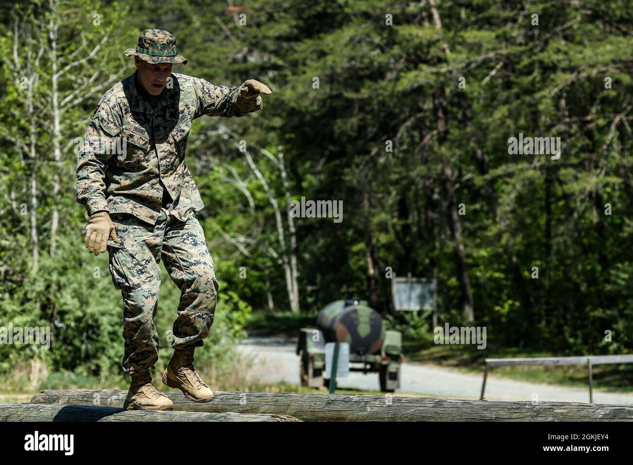 U.S. Marine Corps Chief Warrant Officer 4 Gerald Eggers, a gunner with ...