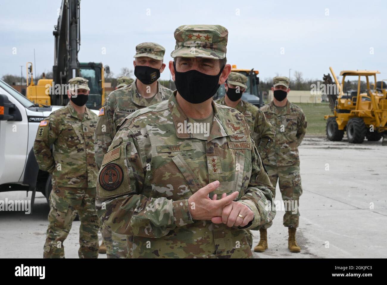 U.S. Air Force Lt. Gen. Michael A. Loh, center, director, Air National ...